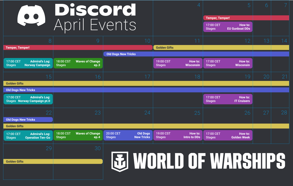 April Discord Activities | Get a Free Wisconsin! | World of Warships